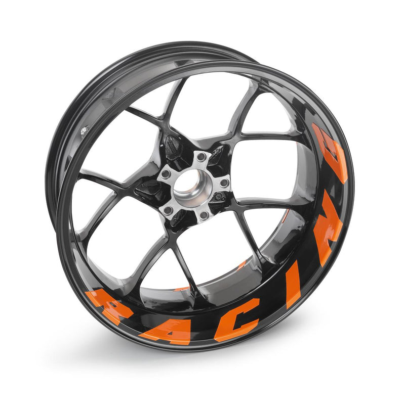 KTM "Racing" Rim Sticker Kit (Orange/White) Super Duke GT/R 2014-2024 ...