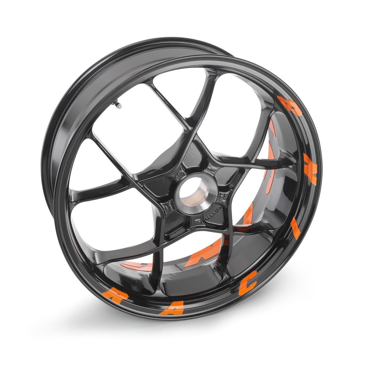 KTM "Racing" Rim Sticker Kit (Orange/White) Super Duke GT/R 2014-2024 ...